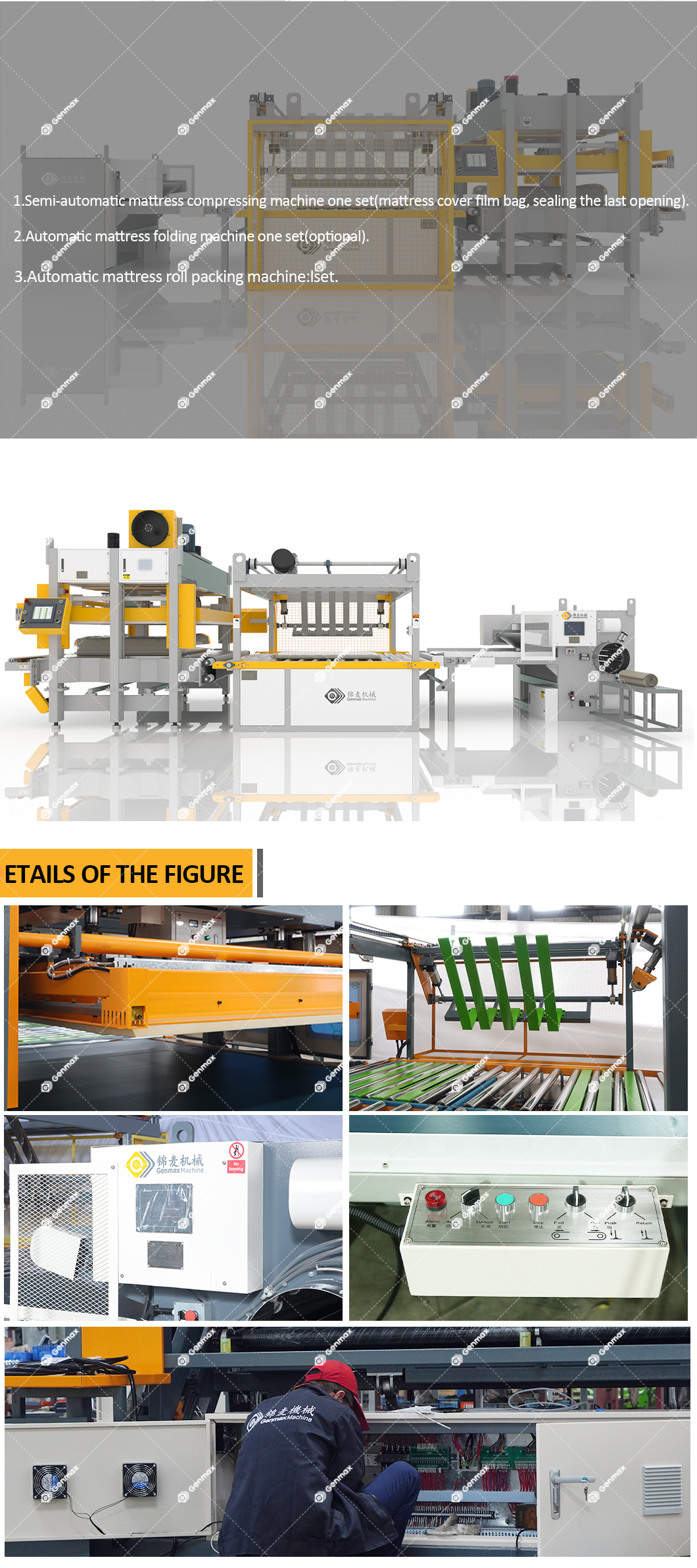 Semi-Automatic Mattress Compression Folding And Roll Packing Mattress ...